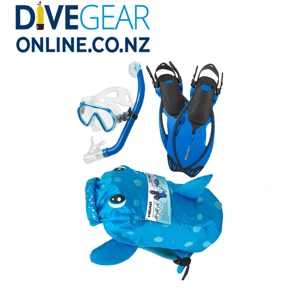 SEA PALS Mask, Snorkel and Fin set with Shark Backpack – Dive Gear Online